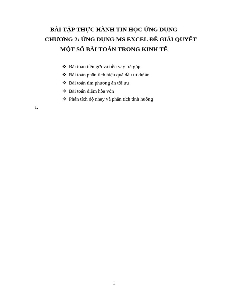 THUD - BT Chuong Cac Bai Toan KT | PDF