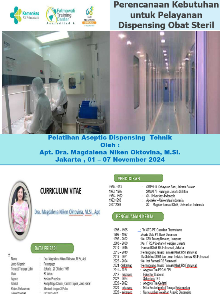 Pelatihan Dispensing Obat Steril | PDF