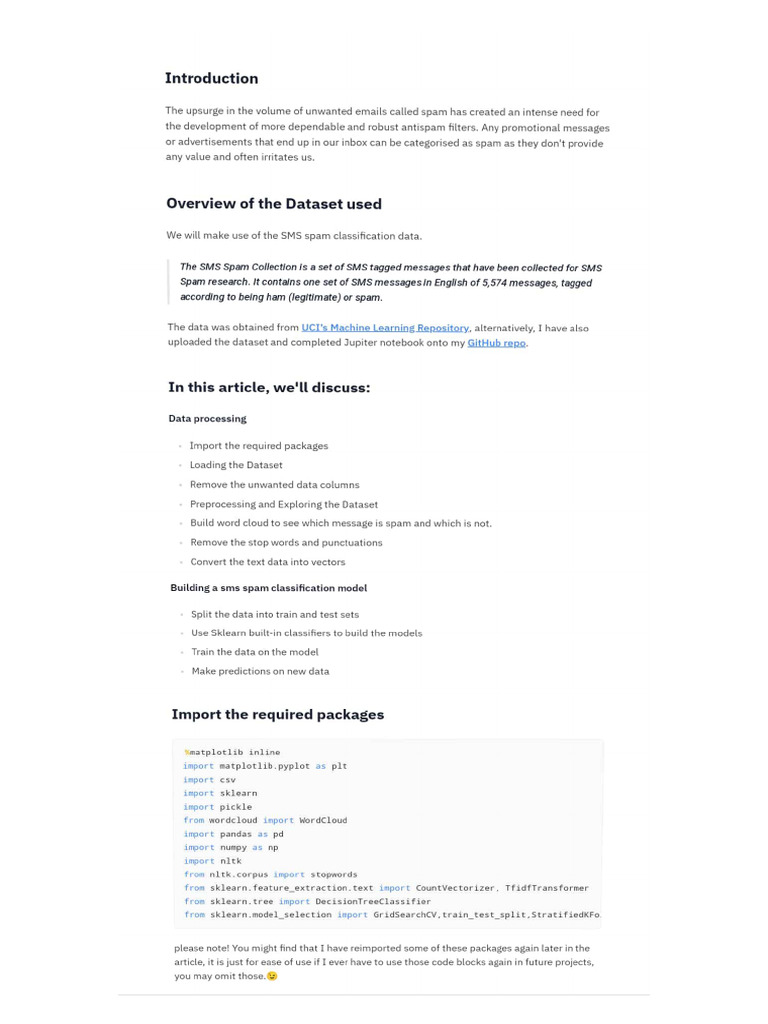 Building a Powered Ai and Spam Caller | PDF | Statistical Classification | Support Vector Machine