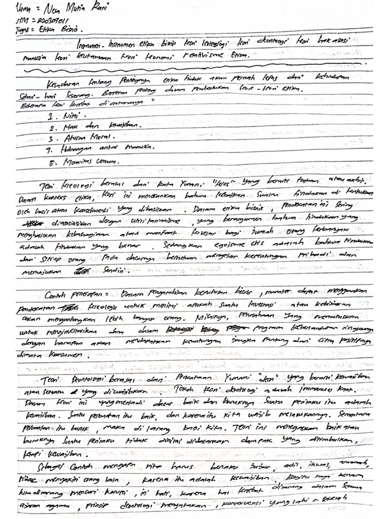 Tugas Etika Bisnis, Pert.3 Nesa Mutia Ra | PDF