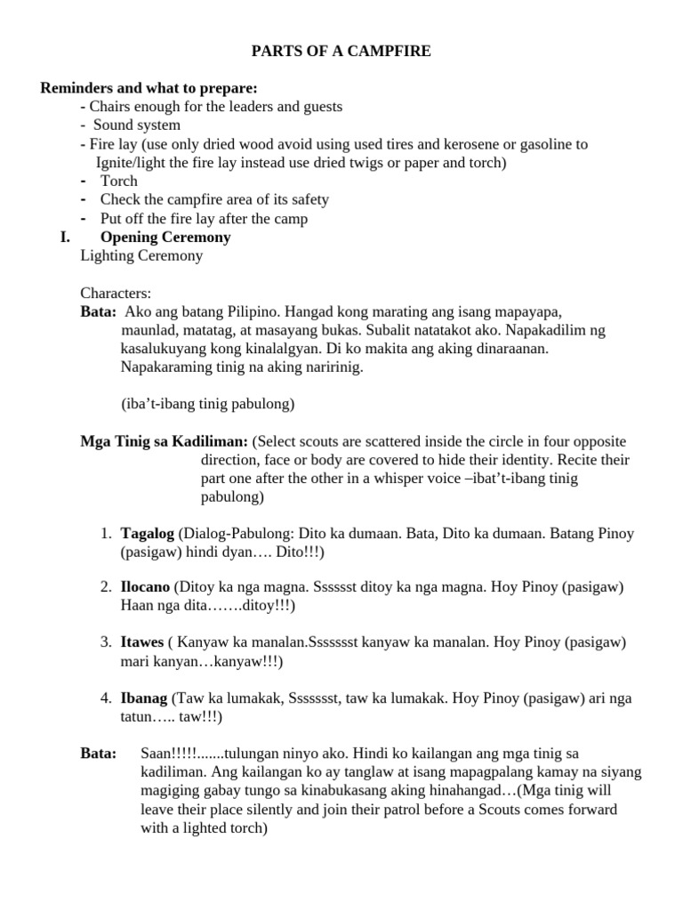 Parts of A Campfire | PDF | Foreign Language Studies | Art