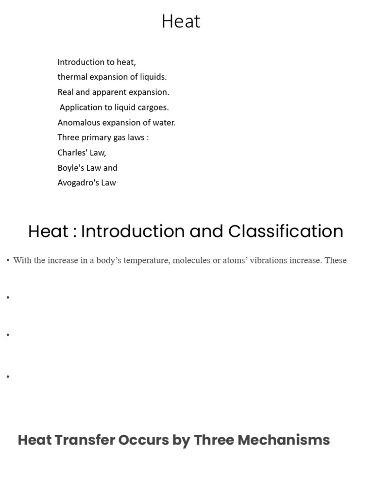 Understanding Heat and Gas Laws | PDF | Thermal Expansion | Latent Heat