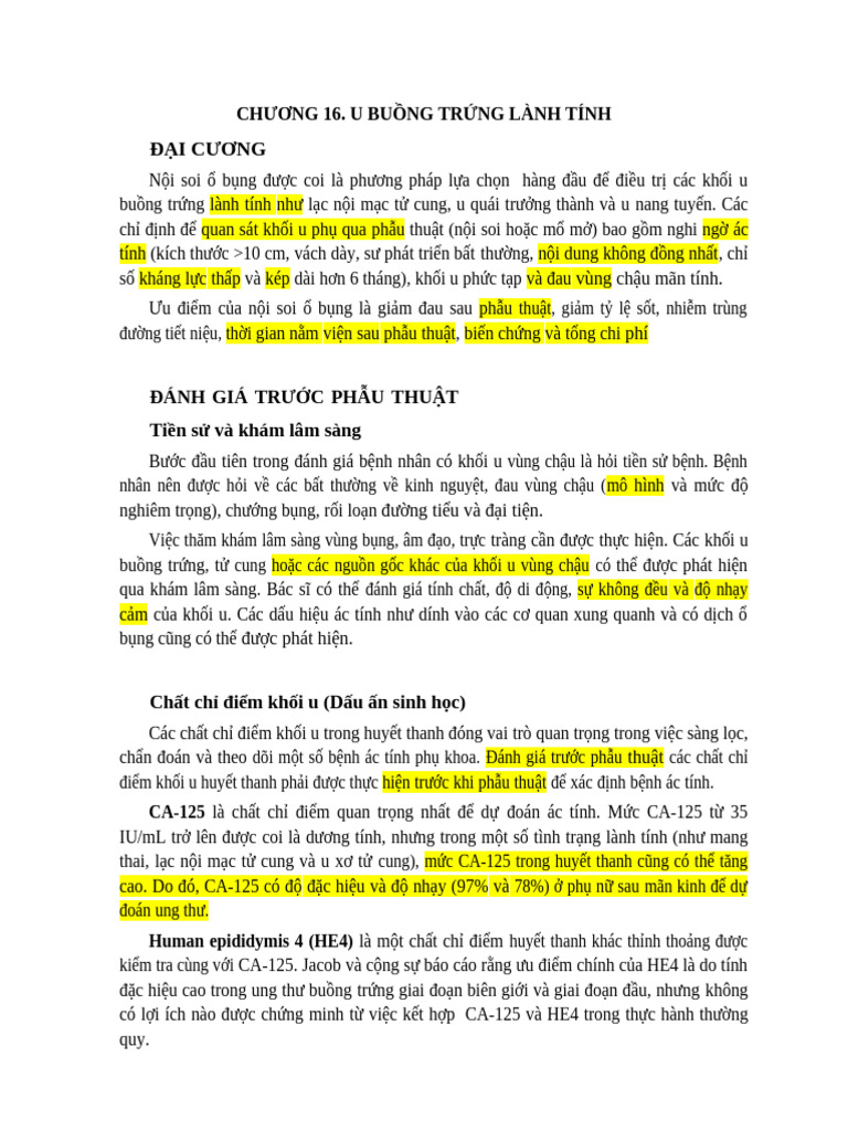 CHƯƠNG 16. U Buong Trung Lanh Tinh | PDF