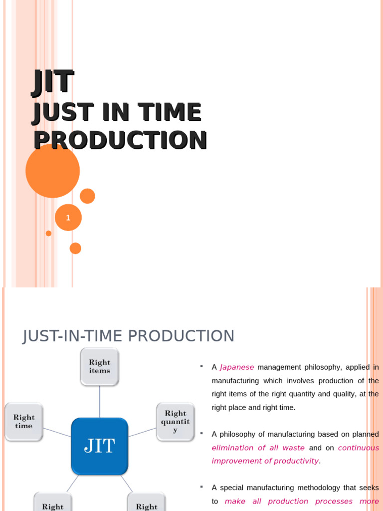 Just in Time Production | PDF | Lean Manufacturing | Inventory