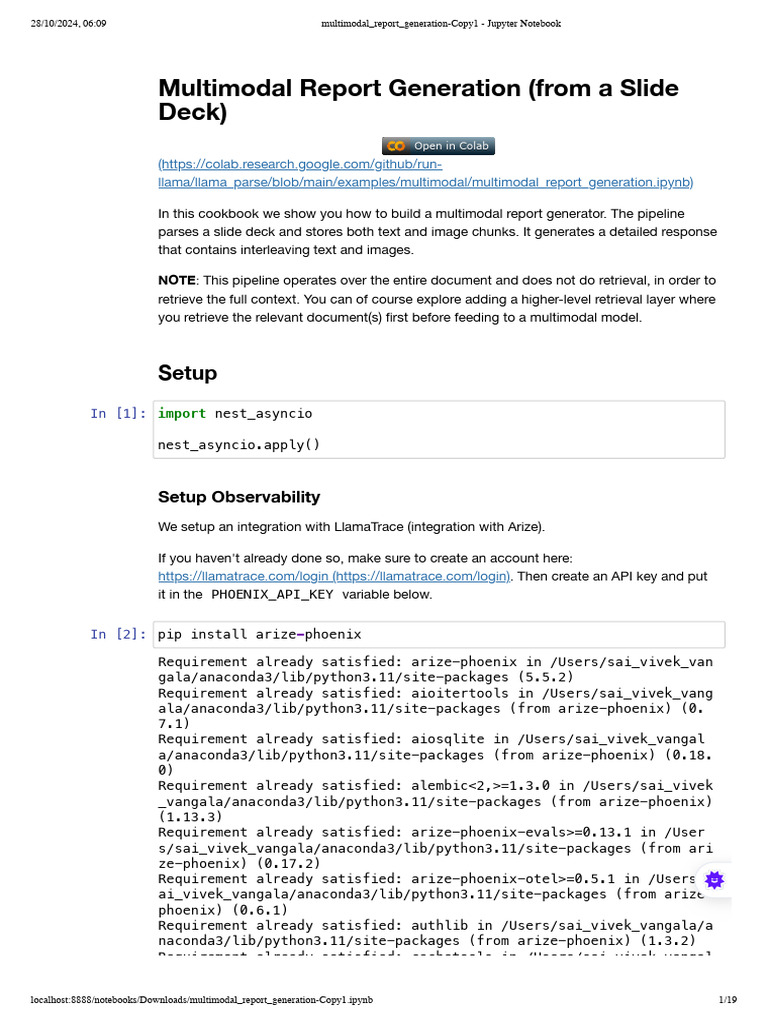 Multimodal - Report - Generation-Copy1 - Jupyter Notebook | PDF ...