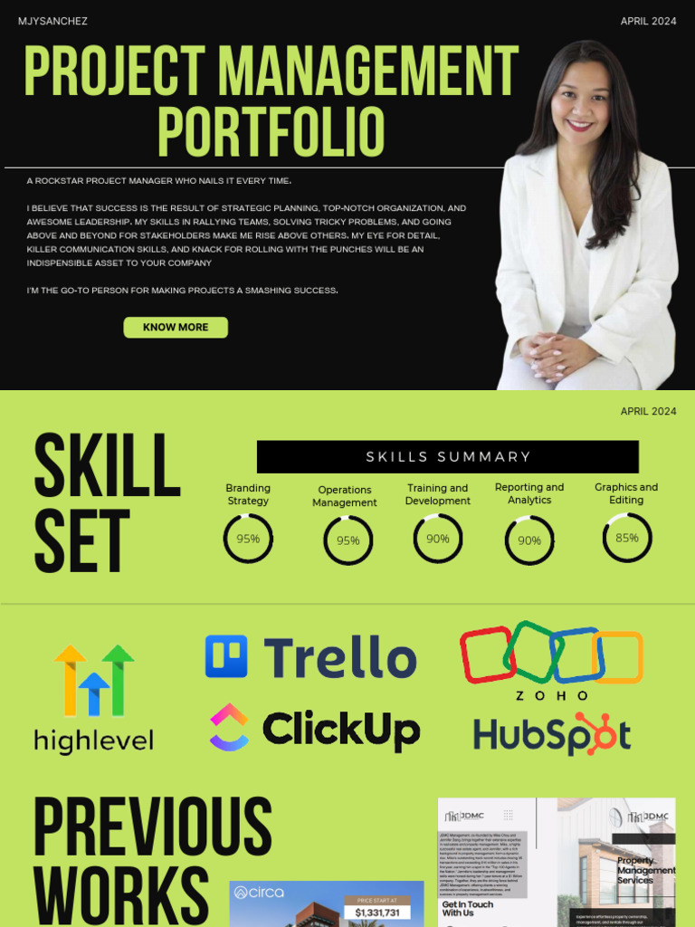 Rockstar Project Manager Portfolio | PDF