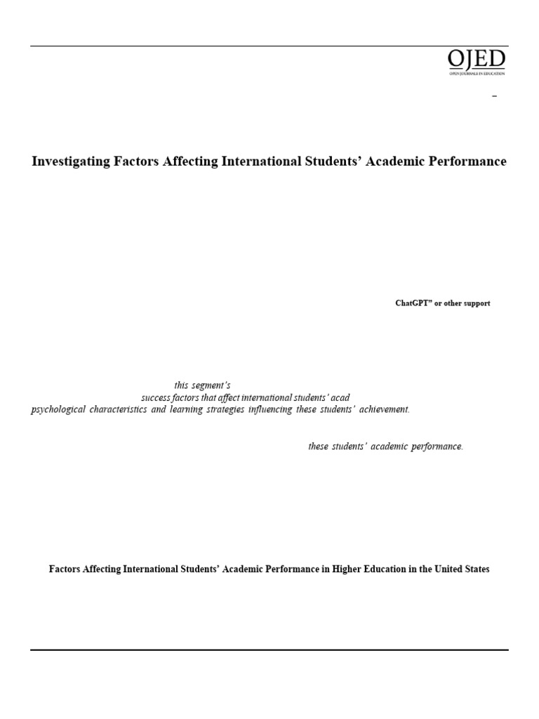 Investigating Factors Affecting International Stud | PDF | Survey ... Investigating Factors Affecting International Stud | PDF | Survey ...
