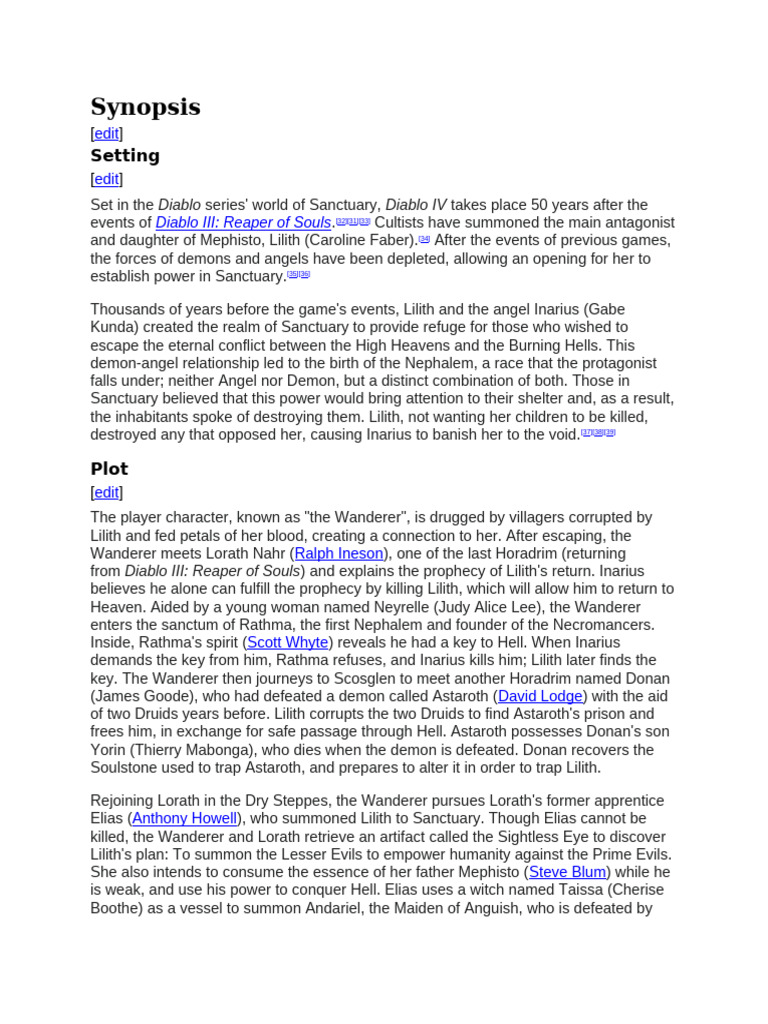 Diablo plot | PDF | Blizzard Entertainment