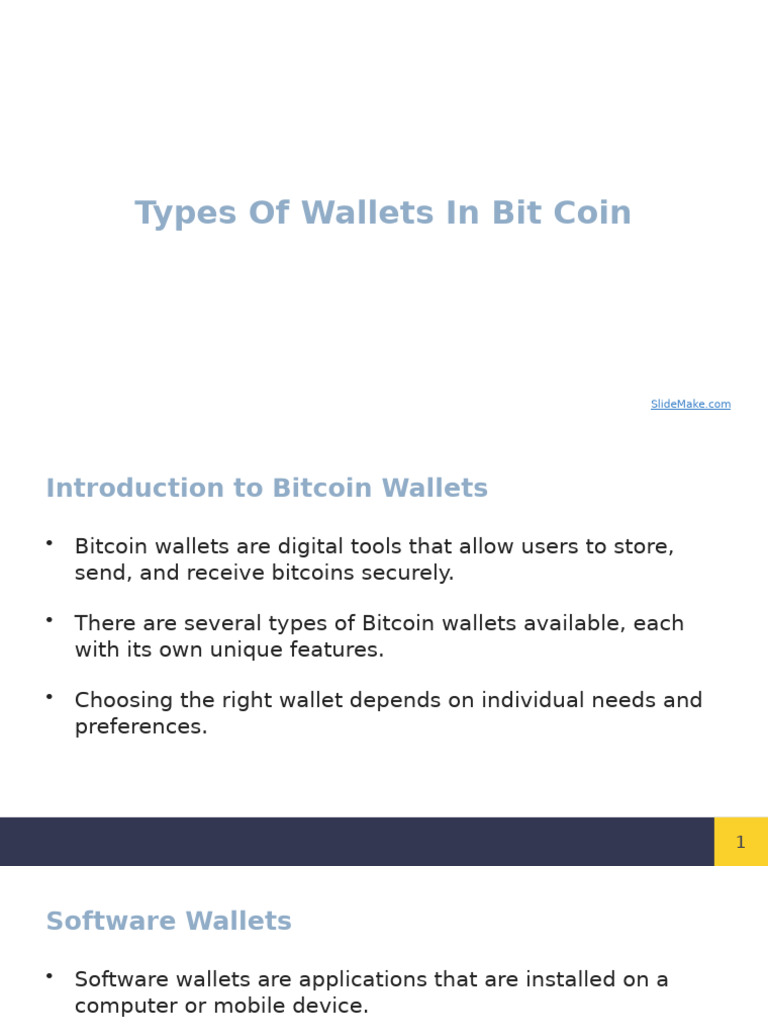 Types Of Wallets In Bit Coin | PDF | Bitcoin | Computing