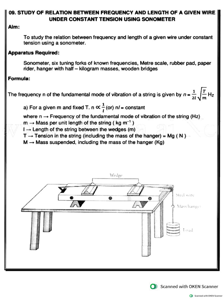 Expt 6 Sonometer | PDF