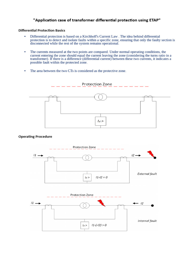 Application Case of Transformer Differential Protection Using ETAP ...