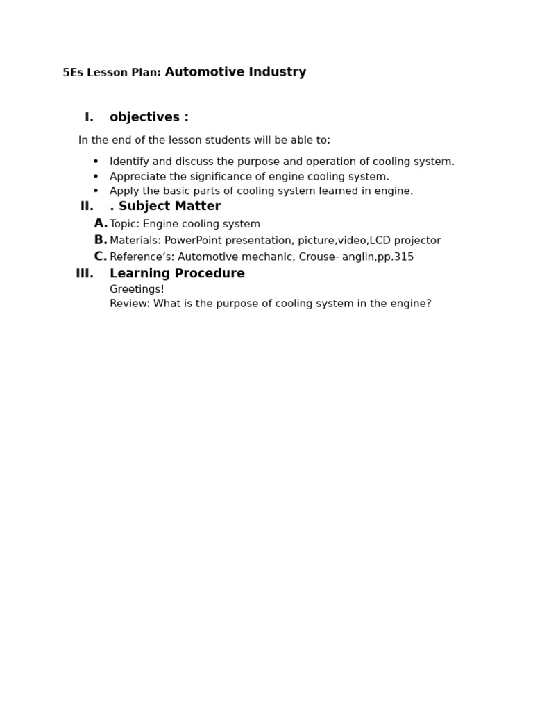 Lesson Plan 5es | PDF
