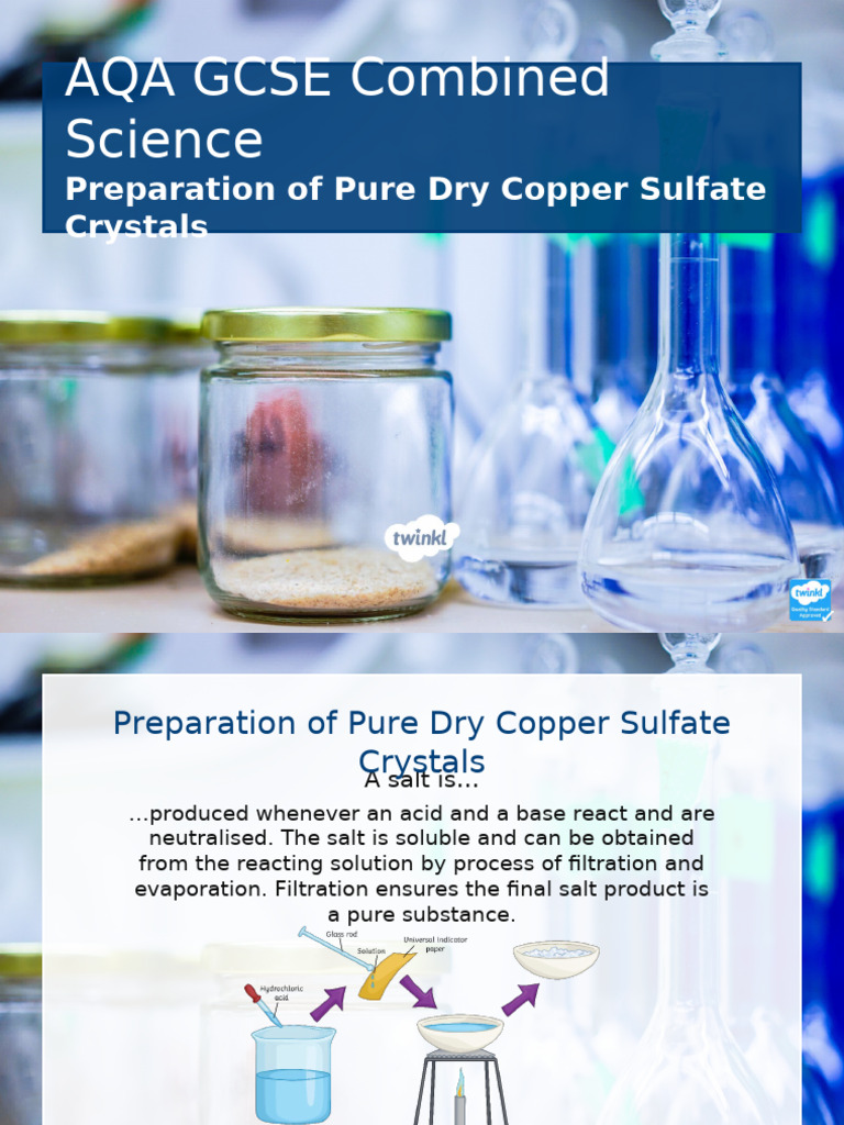 Copper Sulfate Crystal Preparation Guide | PDF | Filtration | Water