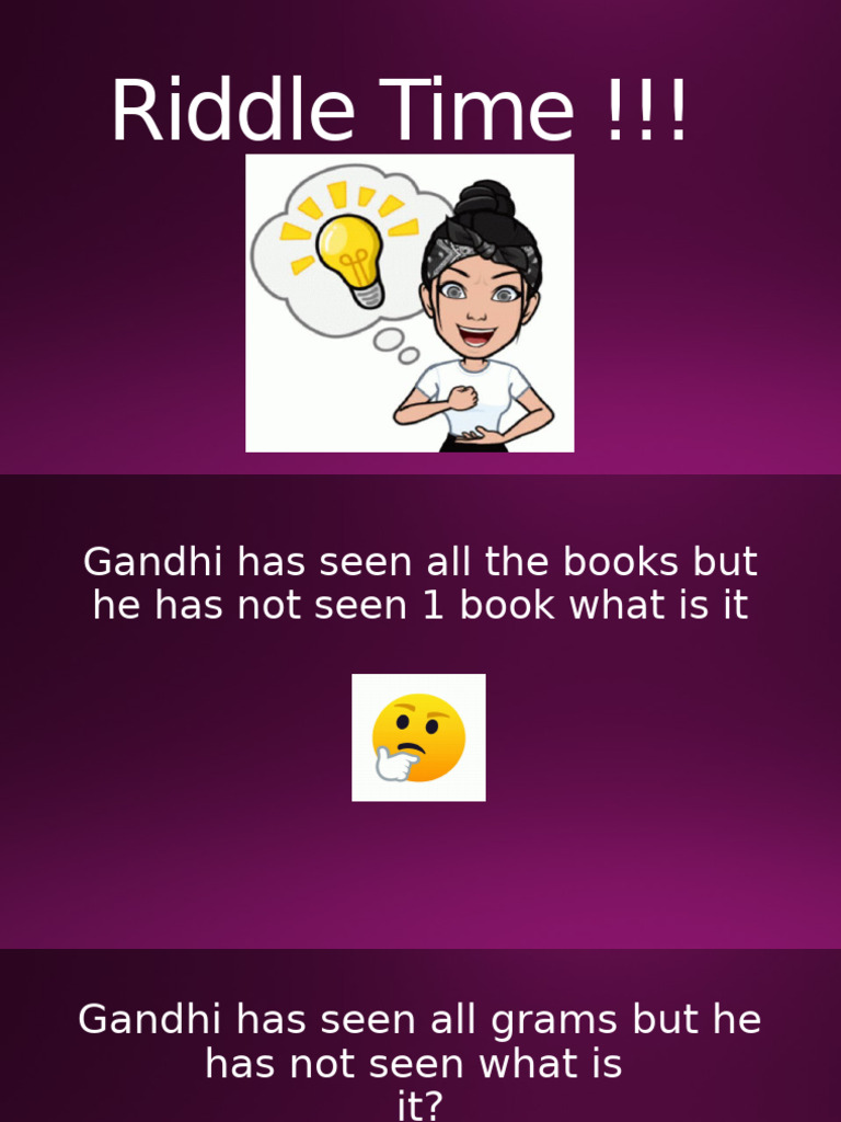 Riddle Time !!! | PDF