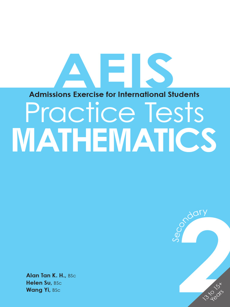AEIS Practice Tests MATHEMATICS Secondary 2 Set 1 | PDF | Area ...
