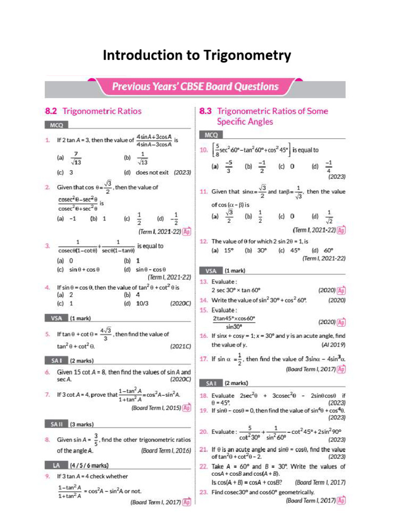 Trigonometry 10 | PDF
