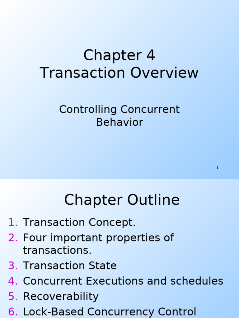 Chapter04 Transactions | PDF | Database Transaction | Acid
