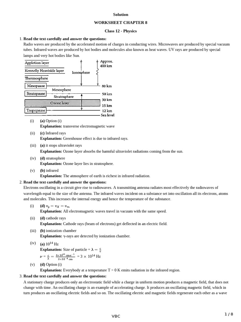EM Soln | PDF | Waves | Electromagnetic Radiation
