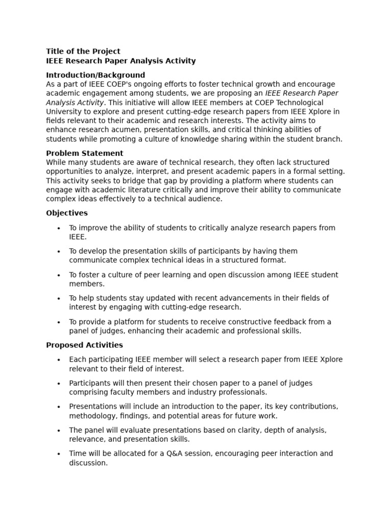Research Paper Analysis - Concept Note | PDF | Academic Publishing ...