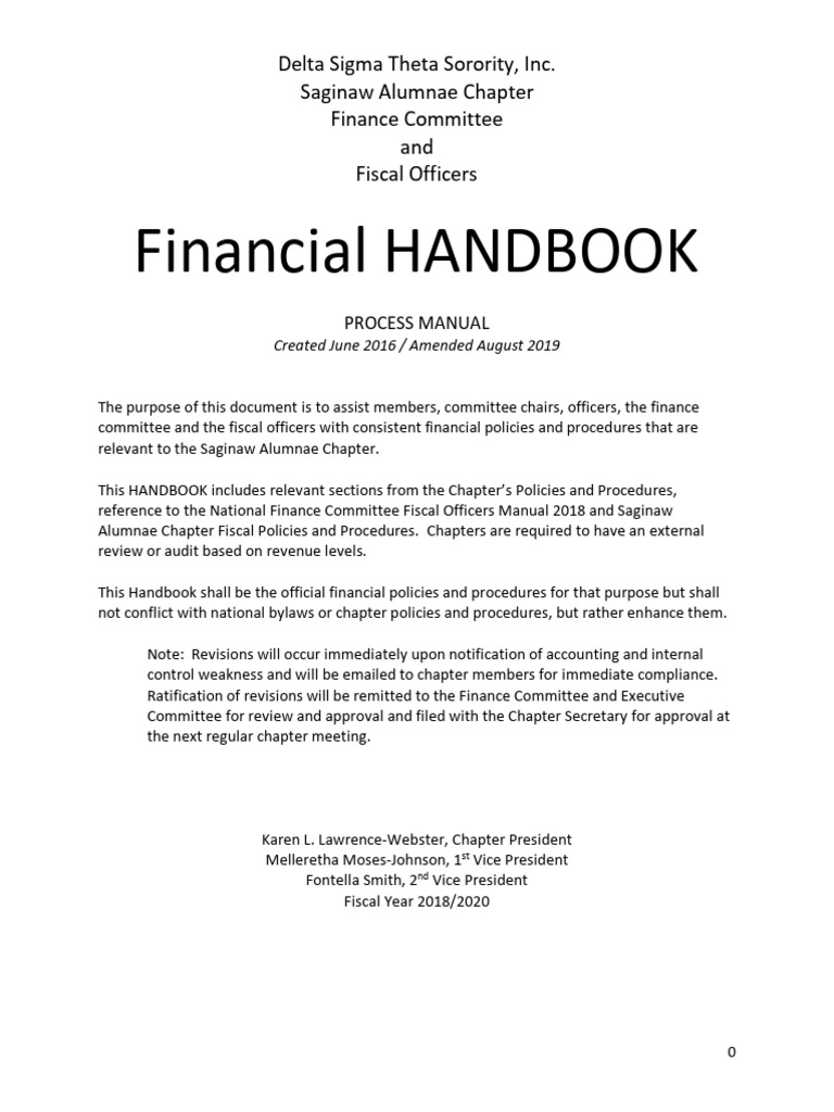 Financial Handbook Amendment Feb 2020 | PDF | Cheque | Receipt