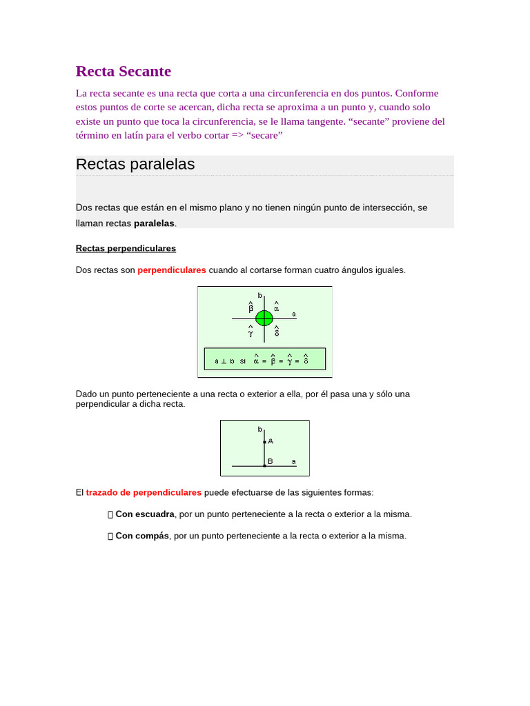 TIPO DE RECTAS | PDF | Tangente | Línea (geometría)