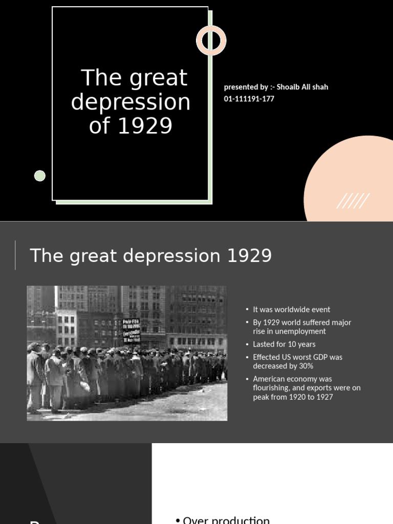 The great depression 1929 | PDF | Great Depression | Economies