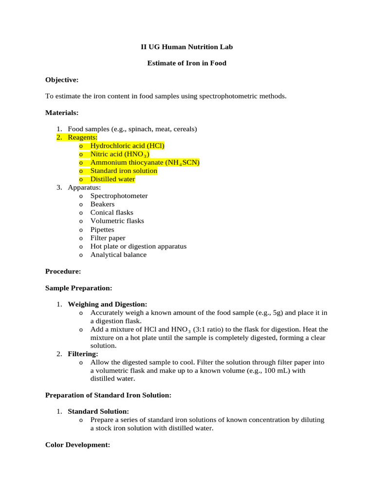 Estimation of Calcium & Iron | PDF | Titration | Chemistry