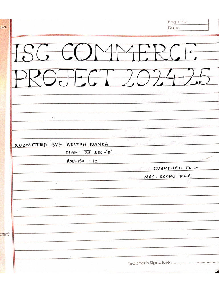 Aditya Nanda Isc Comm Proj | PDF