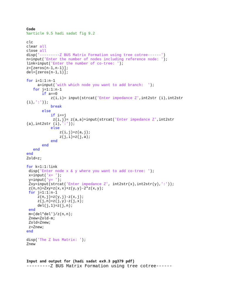 Zbus Matrix Formaton FI | PDF | Science & Mathematics | Computers