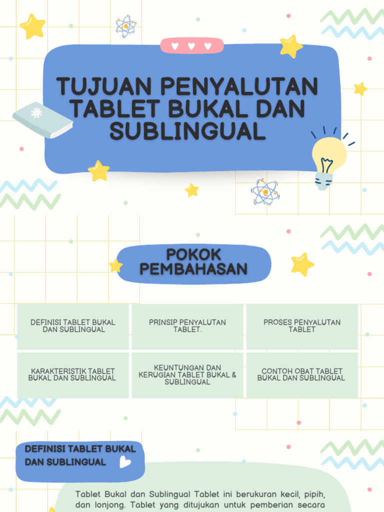 Tablet Bukal & Sublingual: Definisi dan Karakteristik | PDF