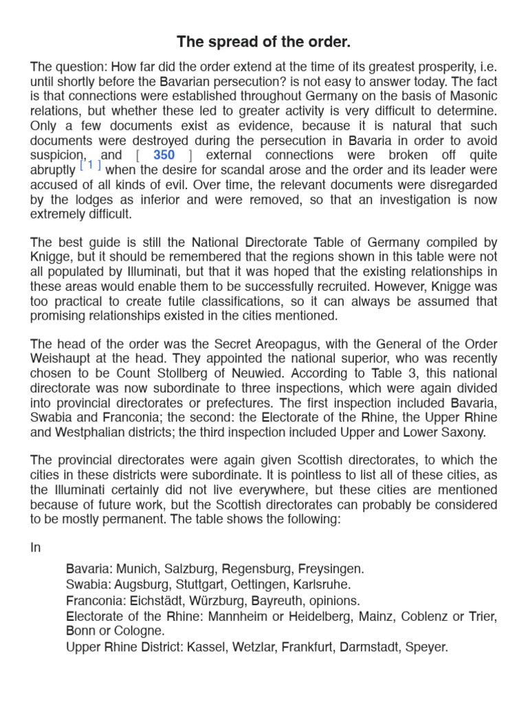 English Translated: History of The Illuminati Order - The Spread of The ...