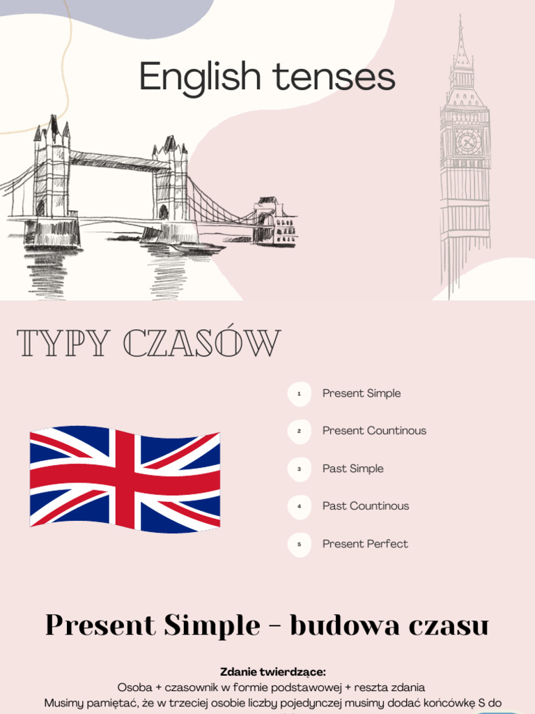 Prezentacja Czasy Angielskie | PDF