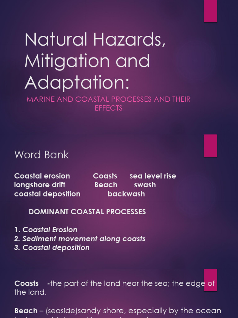Marine and Coastal Processes and Their Effects | PDF | Coast | Beach