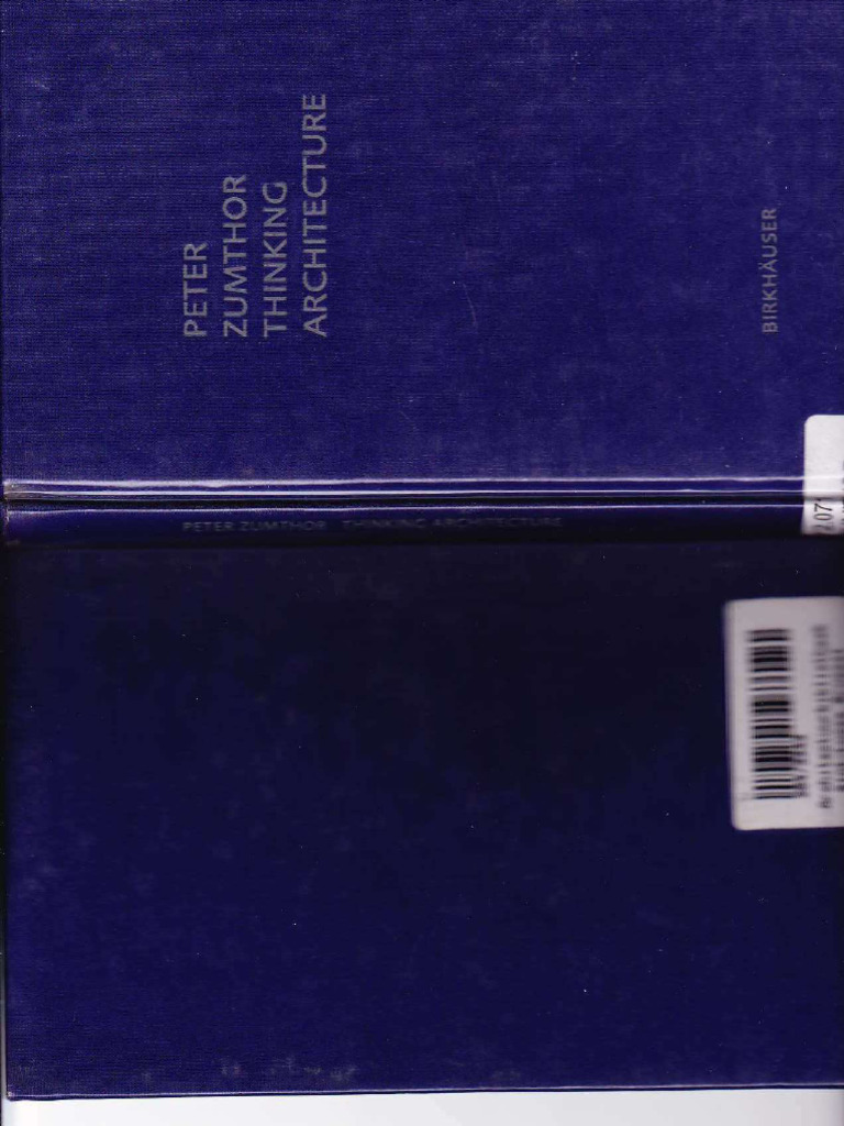 Thinking Architect Peter Zumthor | PDF