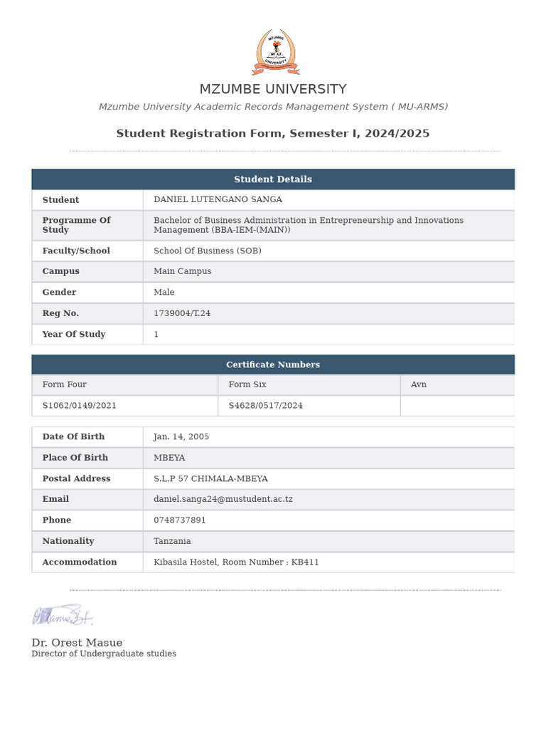 Mu Arms Print Out Form2024-10-25 | PDF