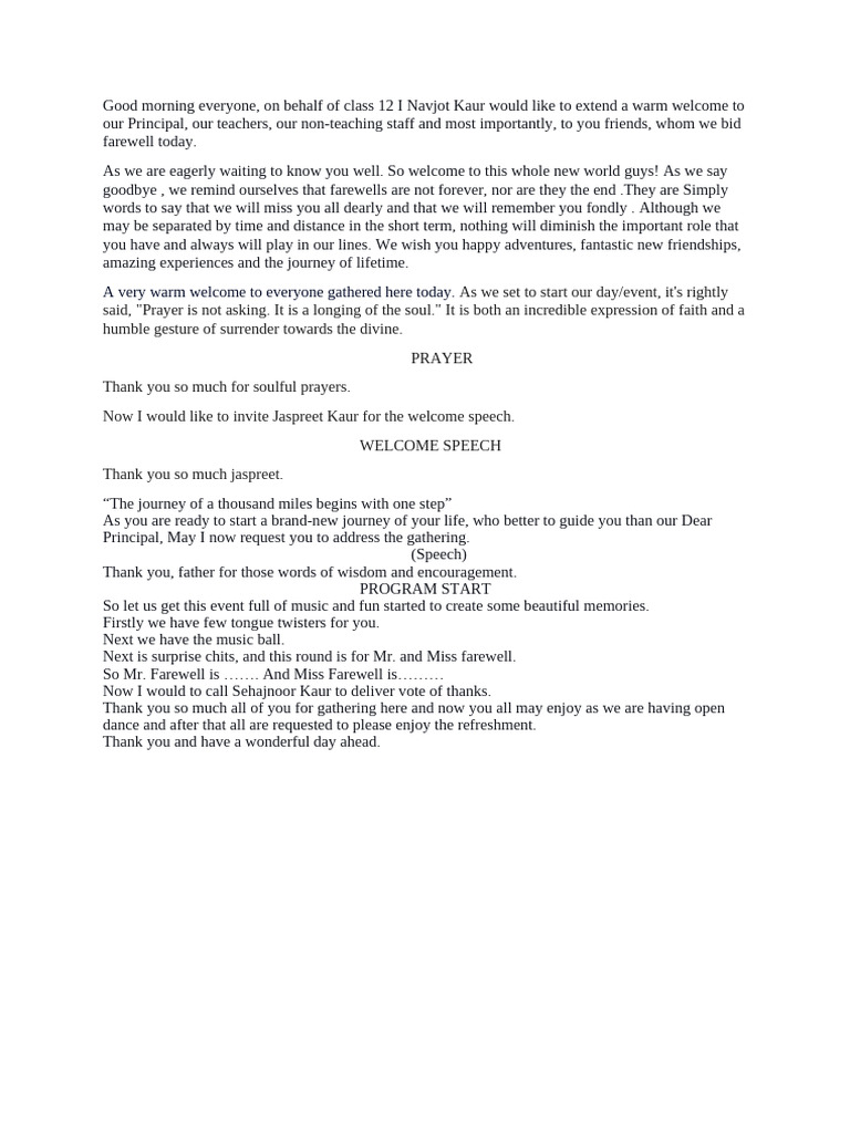 Farewell Pdf
