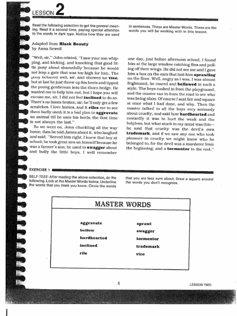 Vocabulary Lesson 2 | PDF