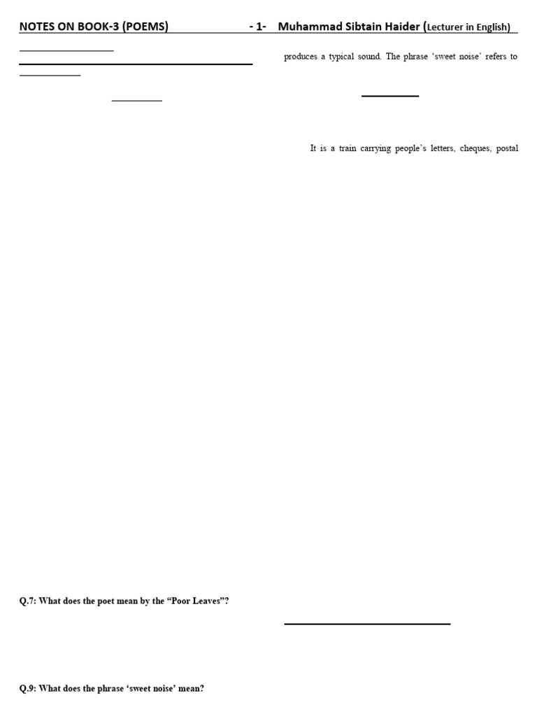 Notes on Poems for Students | PDF | Love | God