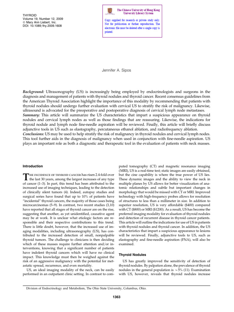 2009 - Advances in ultrasound for the diagnosis and management of ...