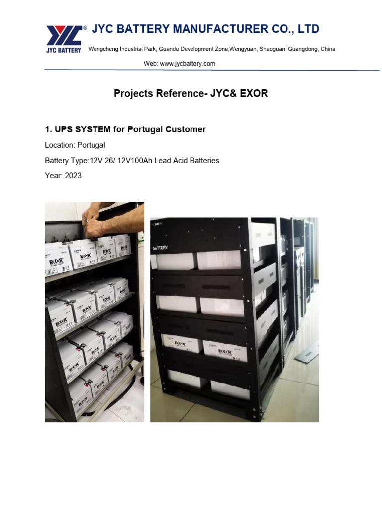 JYC Battery Global Projects 2011-2023 | PDF | Battery (Electricity ...