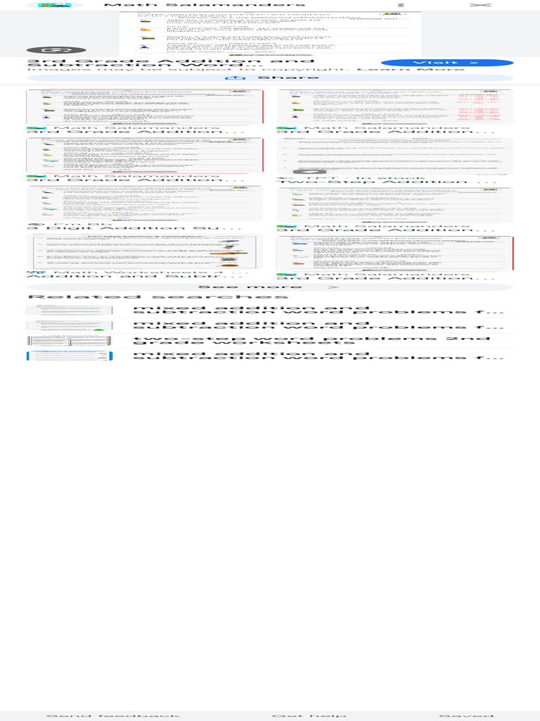 Two Step Word Problems Addition and Subtraction Grade 3 - Google Search ...