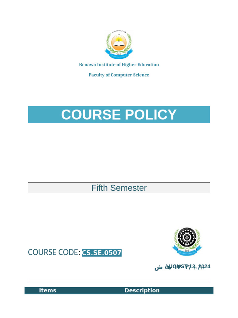 CoursePolicy_EL301 (1) | PDF