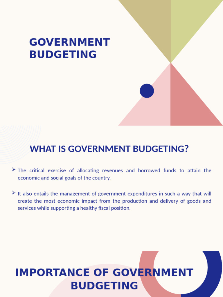 Government Budgeting | PDF | Appropriations Bill (United States) | Taxes
