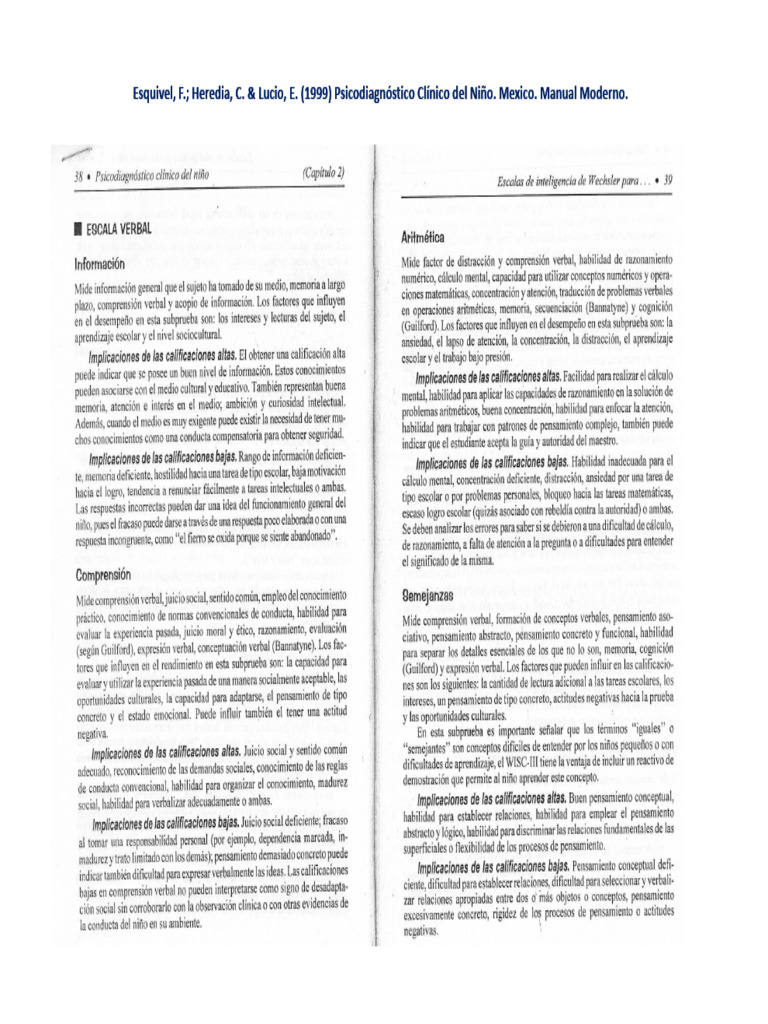Wisc Iii - Interpretacion Subtests | PDF