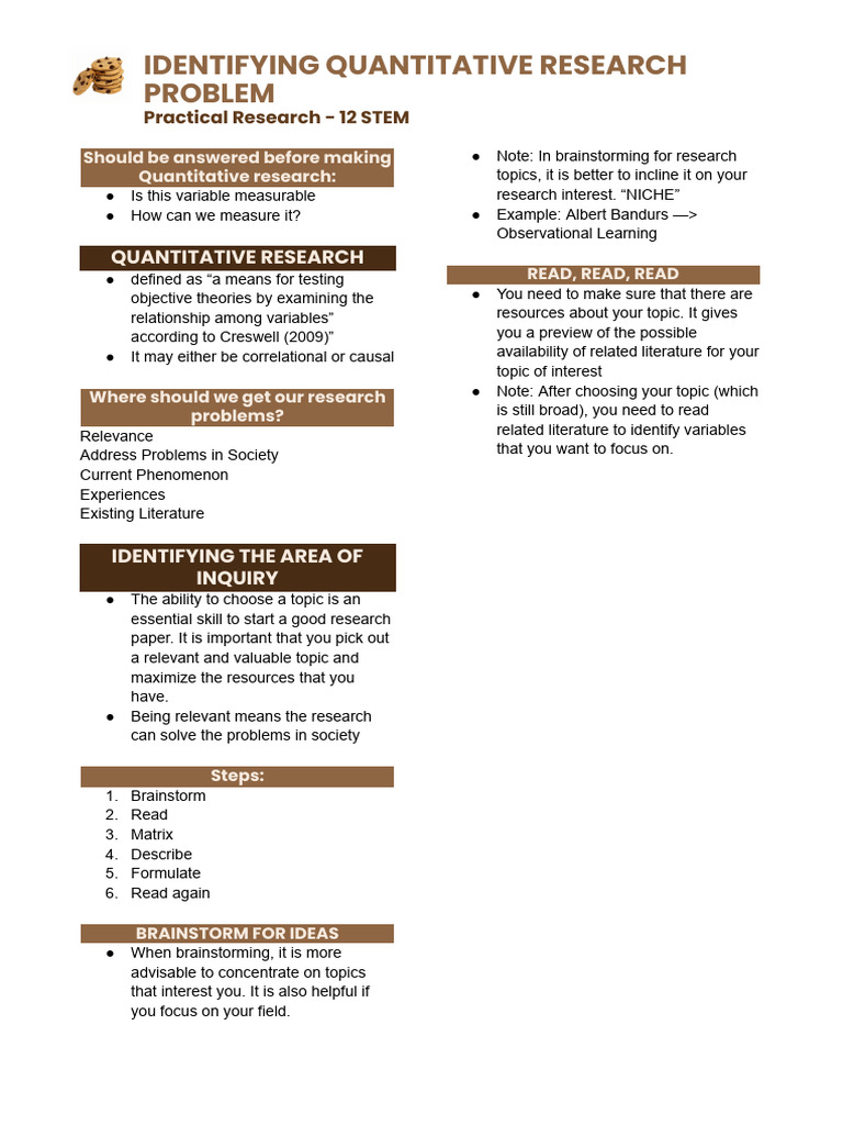 L2 - Identifying Quantitative Research Problem | PDF | Career & Growth ...