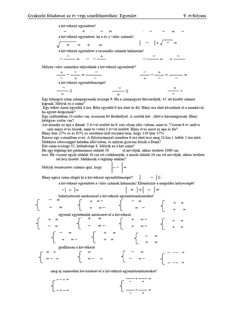 elsofoku egyenlet_9 | PDF