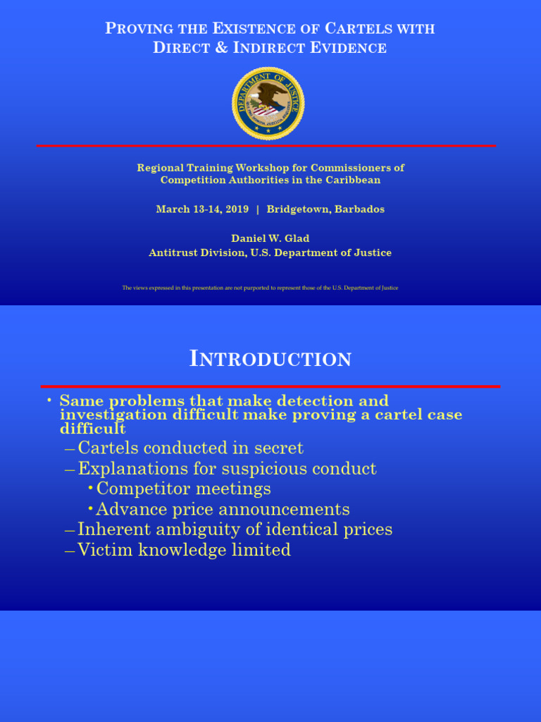 Proving The Existence of Cartels With Direct Indirect Evidence | PDF | Evidence (Law) | Witness