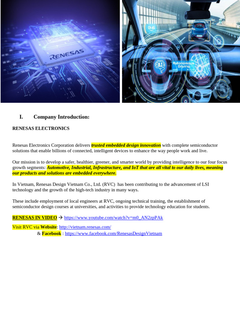 Renesas Design Vietnam - New Grad Hiring | PDF