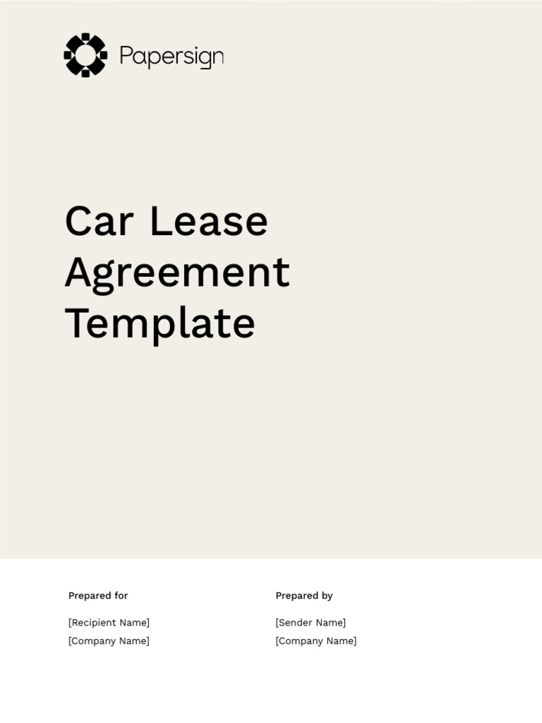 Car Lease Agreement Template | PDF | Lease | Arbitration