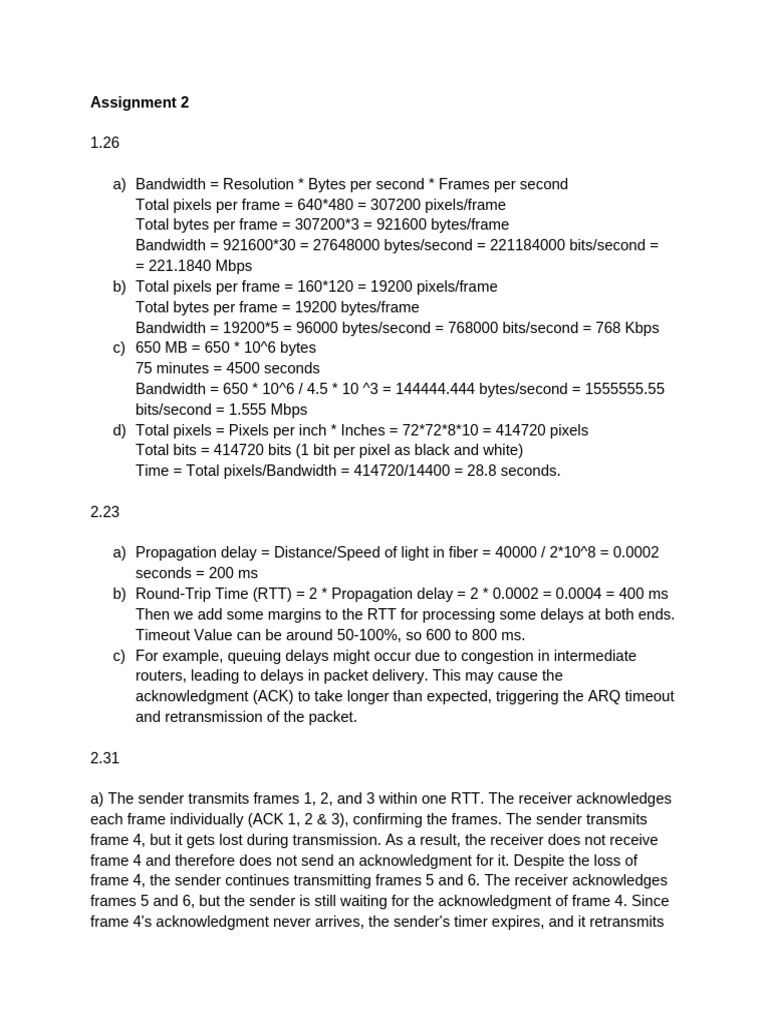 Assignment2 Azamat Duisembayev | PDF | Transmission Control Protocol ...